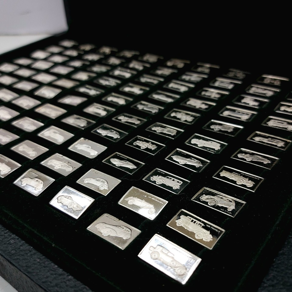 The 100 Greatest Cars 1976 Miniature Sterling Silver Complete Set ...