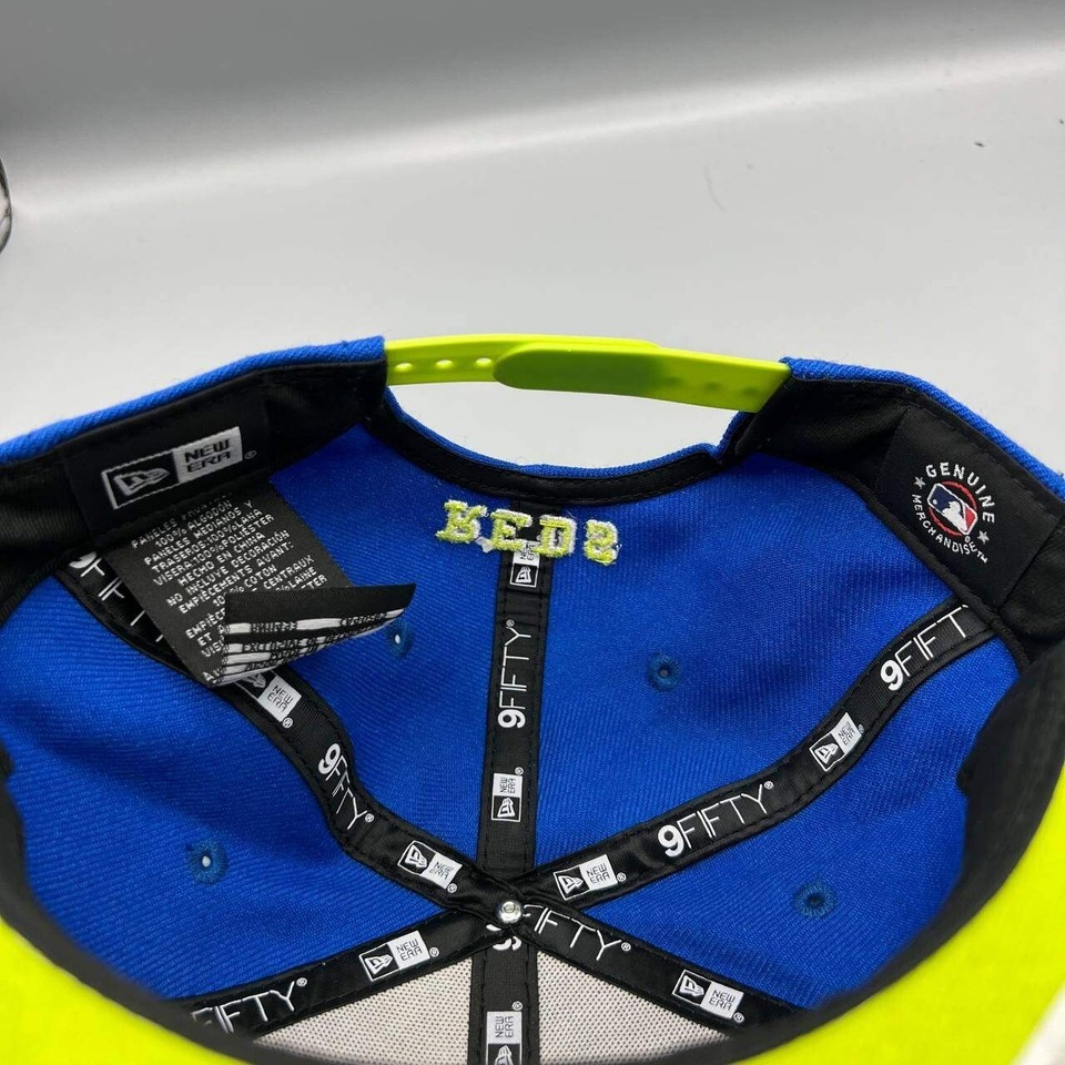 Cincinnati Reds Hat Men White Lime/Blue 9Fifty New Era MLB Snap Back ...