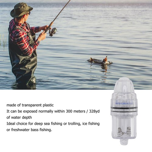 Deep Drop Fishing Light Transparent Plastic AA Battery Powered LED ...