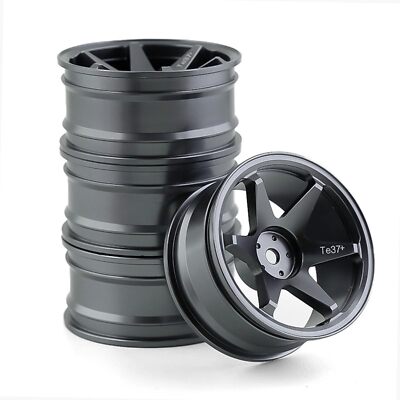 Chanmoo 1/10 RC On Road Wheels Rims 12mm Hex Alloy Aluminum Drift Hubs ...