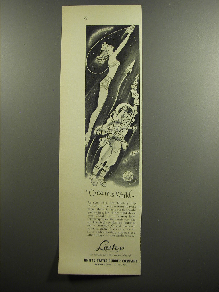 1952 United States Rubber Company Lastex Yarn Ad - Outa this world | eBay