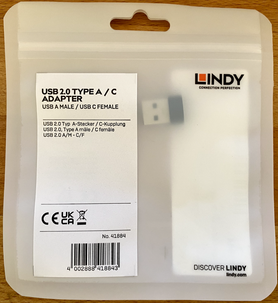 LINDY USB 2.0 TYPE A / C ADAPTER USB A MALE / USB C FEMALE | eBay.de