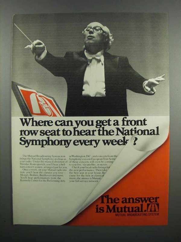 1983 Mutual Broadcasting System Ad - National Symphony | eBay
