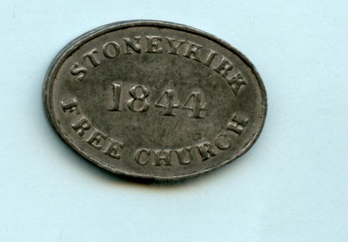 STONEYKIRK FREE CHURCH SCOTTISH COMMUNION TOKEN 1844 | eBay