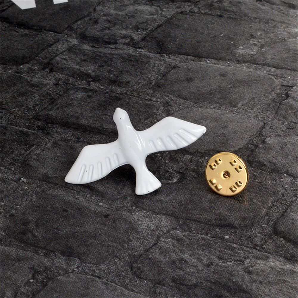 Fashion Jewelry Metal Alloy White Dove Brooch Dove Pins Metal Lapel Pin ...