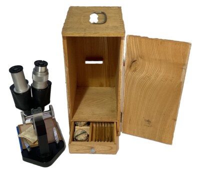 **Vintage Japan Lafayette Microscope/wooden box** 112124 M0055 006 | eBay