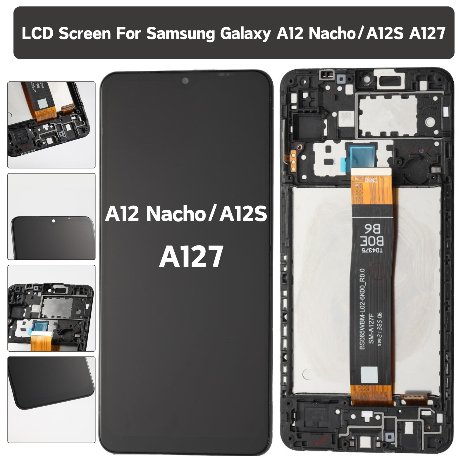For Samsung Galaxy A12 Nacho/A12S A127 LCD Display Touch Screen ...