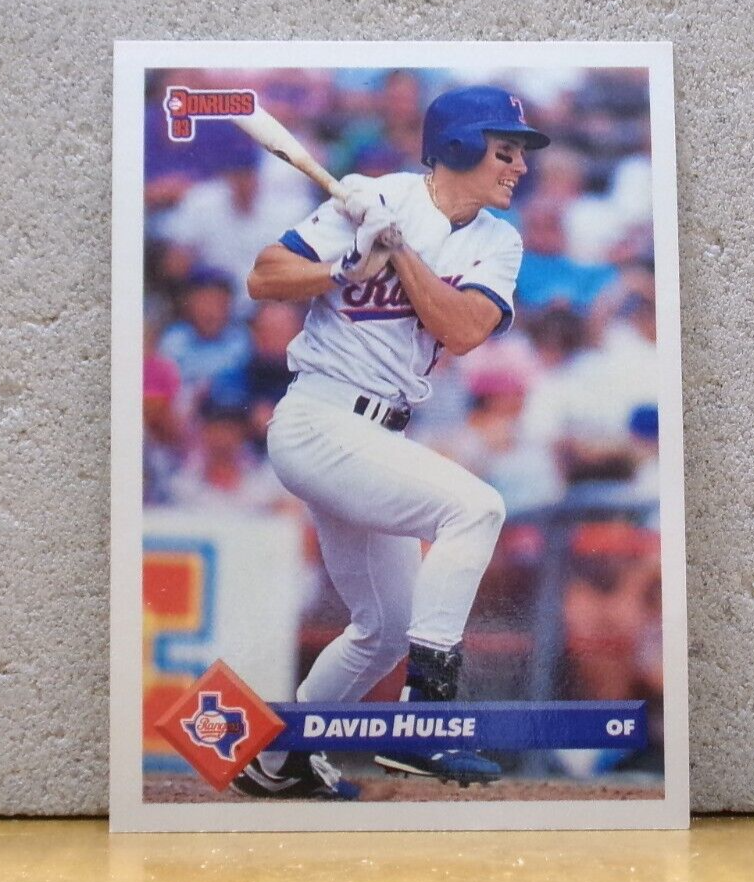 AUCTION 550 BASEBALL CARD DONRUSS 93 TEXAS RANGERS DAVID HULSE OF | eBay