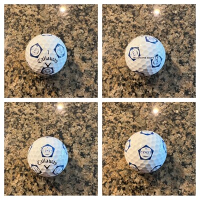 LOGO GOLF BALL-CALLAWAY TRUVIS #1 BLUE FACE CALLAWAY “V” LOGO CHROME ...