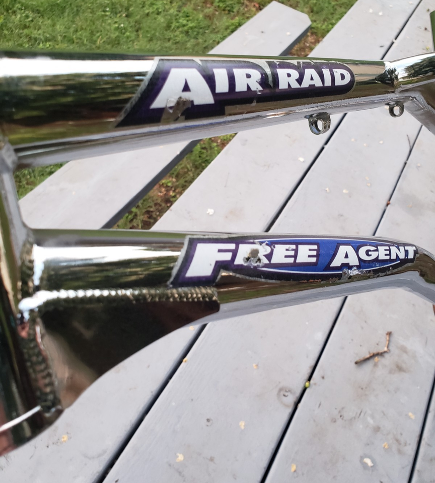 Rare!! 1996 Free Agent "Air Raid" BMX Freestyle Frame 20" TT 4130 ...