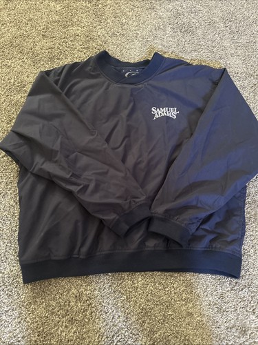 Embroidered Samuel Adams Logo Pullover Windbreaker Jacket Navy Blue XXL ...
