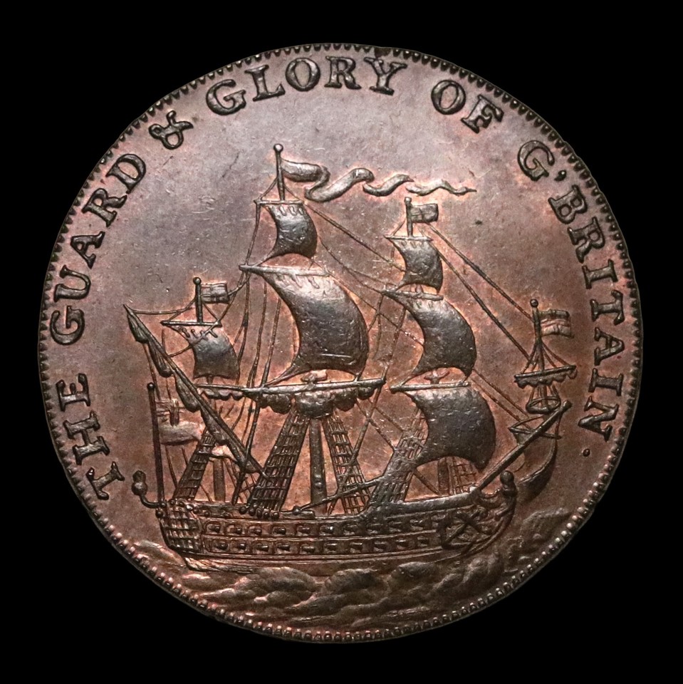 1794 Kent Deal Conder Halfpenny D&H 11, super | eBay