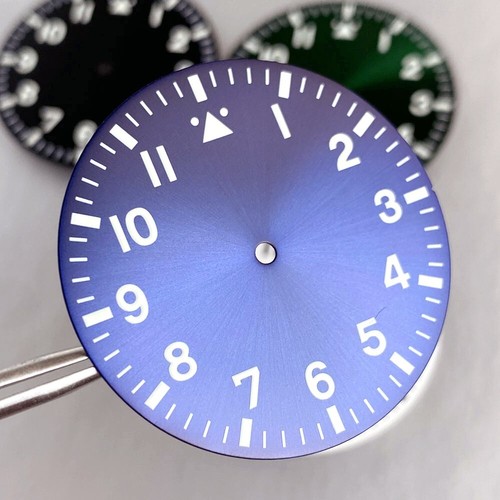 Classic Simple 38mm Black White Blue Number Watch Dial Face For NH35 ...