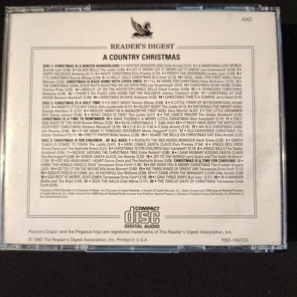Reader's Digest - A Country Christmas (3 CD Set - 60 Songs | eBay
