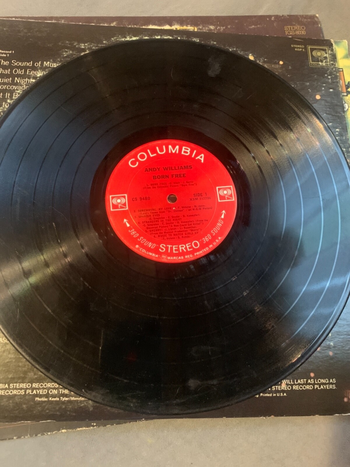 Andy Williams Born Free Vinyl Album CS 9480. No Cover- Vinyl Only | eBay