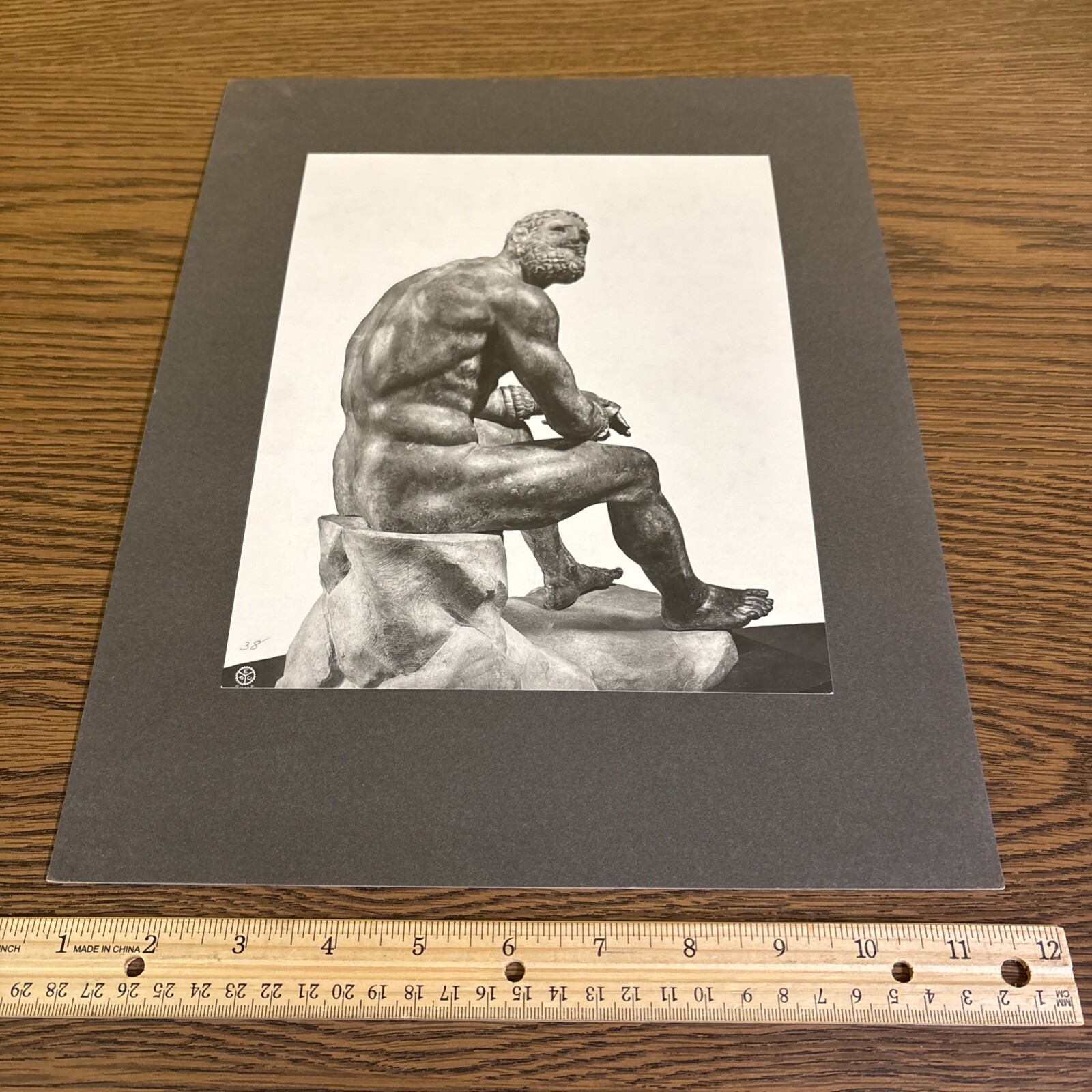 Vintage Seated Boxer Mounted Greek Sculpture Photo Apollonios Nestoros ...