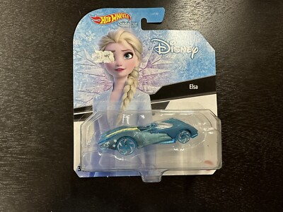 Hot Wheels Character Cars Disney Elsa Frozen Mattel Collector Edition ...