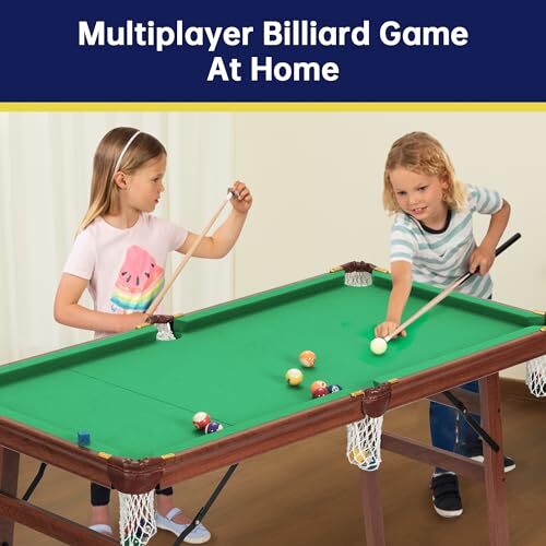 55-inch Folding Pool Billiard Table, Indoor, Outdoor Mini Pool Table ...