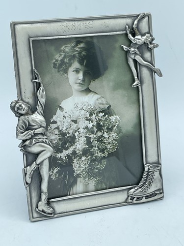 NEW Pewter Ice Skater Skating Picture Frame 4 X 6 | eBay
