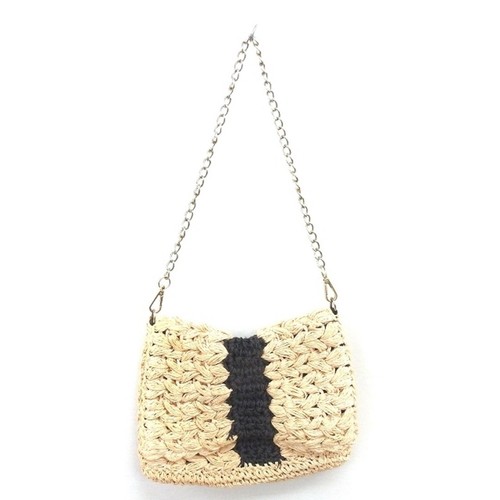 Ships Shoulder Bag Paper Chain Beige Charcoal Gray Light Brown TT3 Used ...