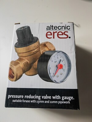 New Altecnic Water Pressure Reducing Valve & Gauge | Adjustable | 15mm ...