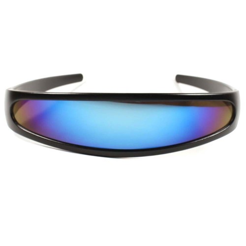 Space Alien Robot Costume Cyclops Futuristic Novelty Blue Mirrored ...