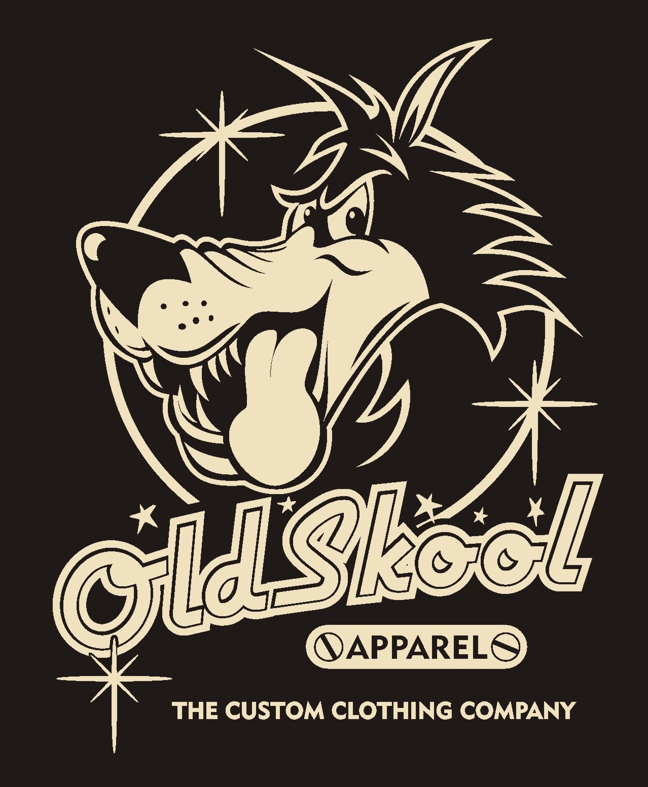 Branded Oldskool Wolf Logo Classic Hotrod Vintage Rockabilly T Shirt ...