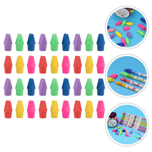 50 Pcs Pencil Case Student Multi-color Protectors Erasers Caps for ...