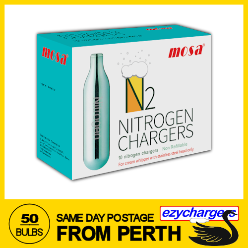 50 BULBS MOSA N2 NITRO CHARGERS 10 PACK x 5 NITROGEN COLD BREW COFFEE ...
