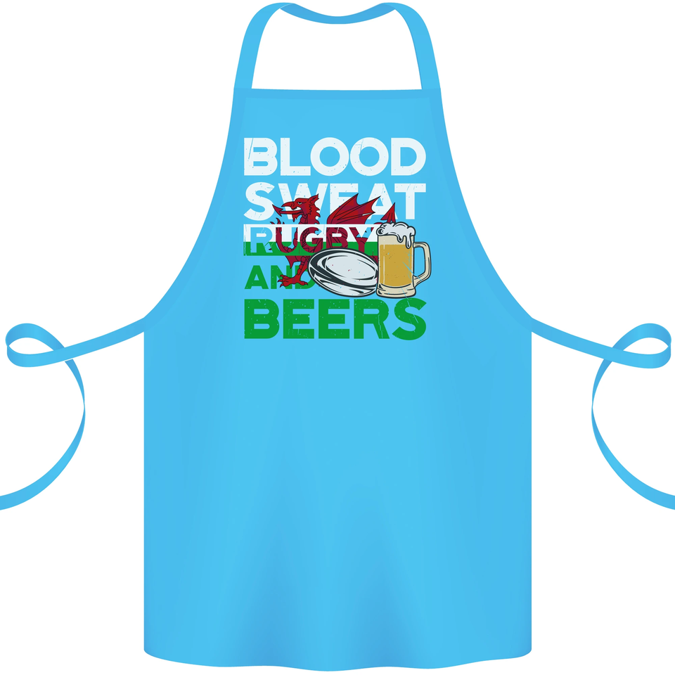 Blood Sweat Rugby and Beers Wales Funny Cotton Apron 100% Organic | eBay