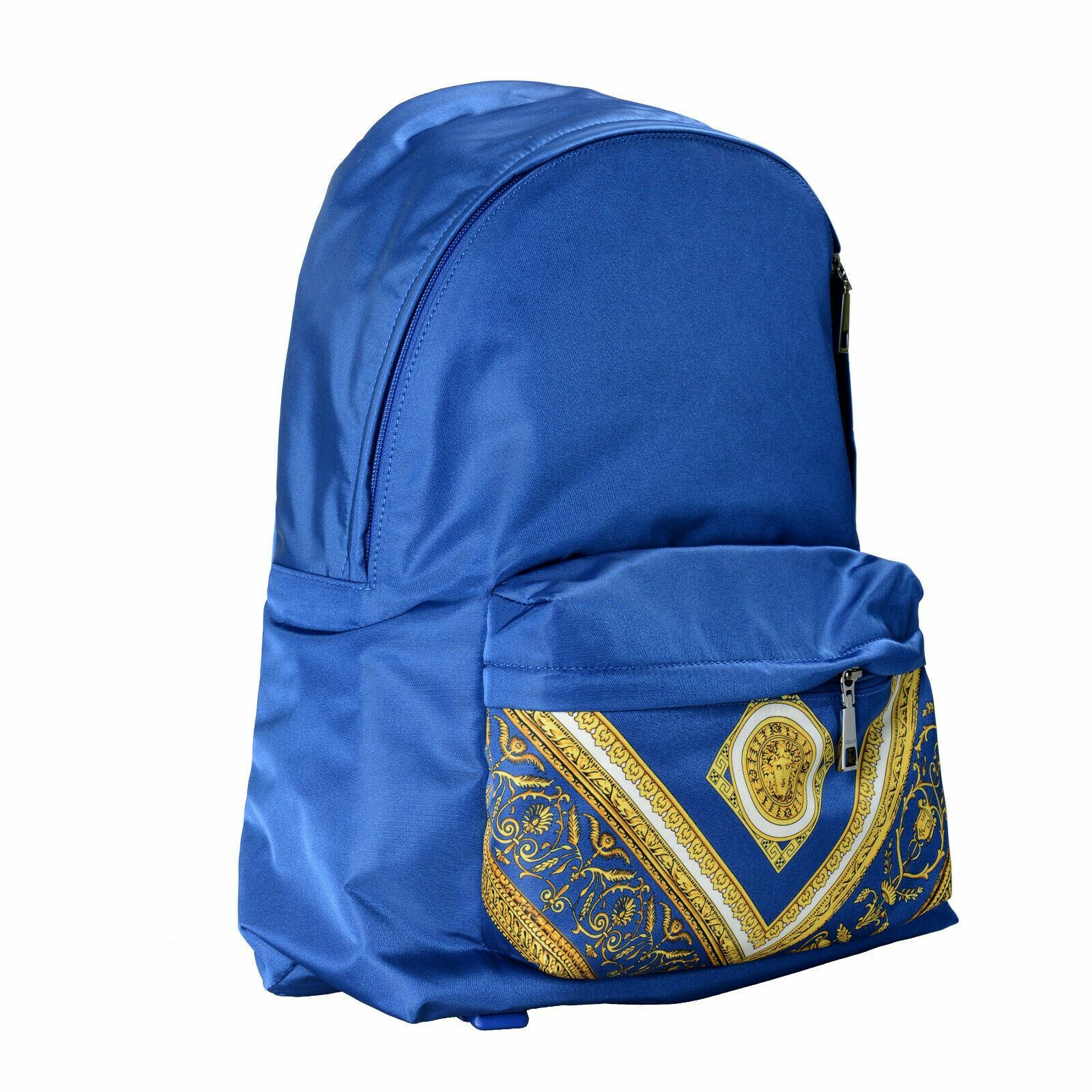 Versace Unisex Blue Barocco Print DFZ5350S Backpack | eBay