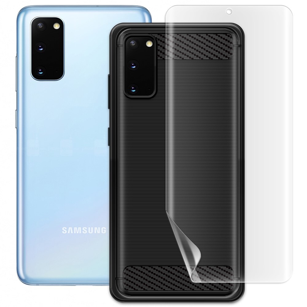 Hydrogel Screen Protector Carbon Fiber Case f Samsung Galaxy S20 5G UW ...