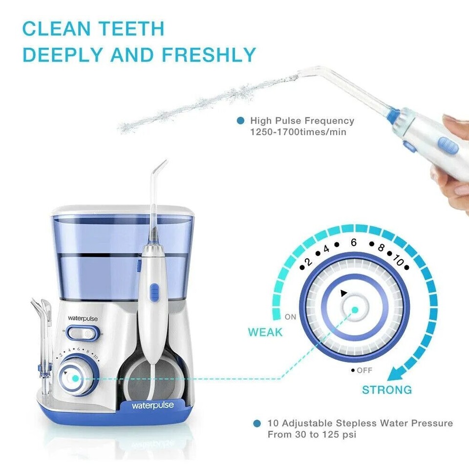 New Electric Water Flosser 800ml 5 Jet Pick Tips Oral Irrigator V300 ...