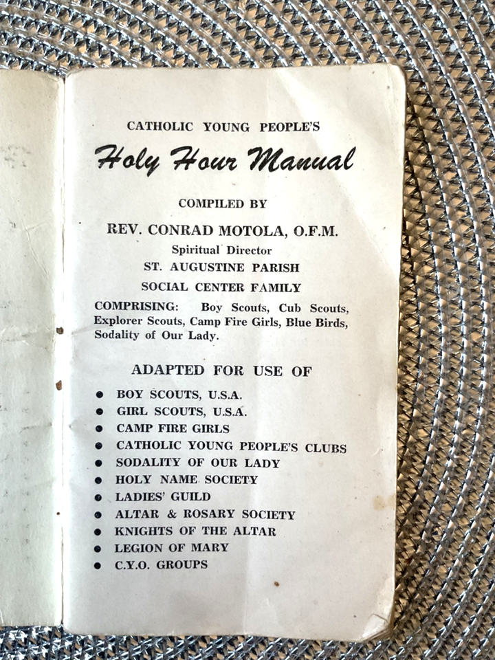 MARIAN AWARD MEDAL, BOOKLET AND SCOUTING HOLY HOUR MANUAL | eBay