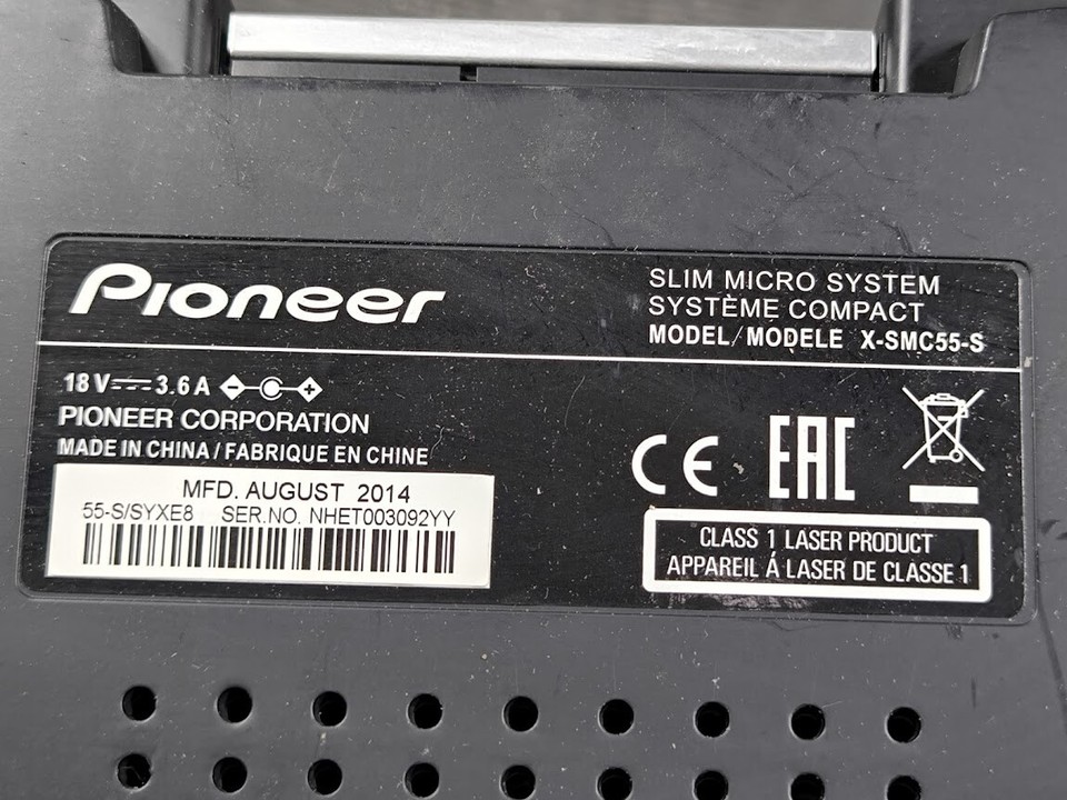 Pioneer X-SMC55-S Slim Micro System - Used, Working, Compact Sound | eBay