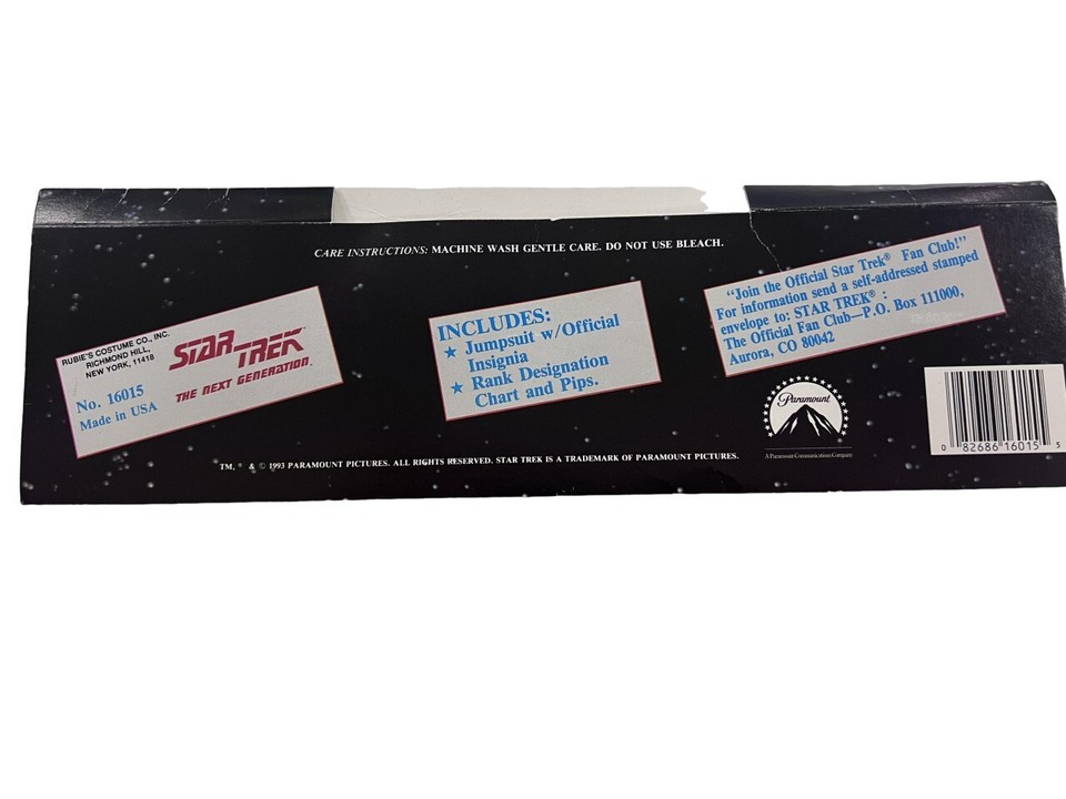 VINTAGE Child Medium: Star Trek The Next Generation Blue Jumpsuit | eBay