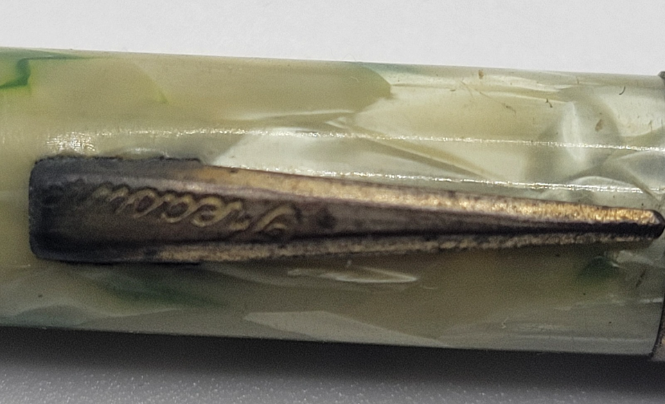 Lot of 3 Vintage Fountain Pens 1 is a 14k Nib Green Marble Viceroy ...