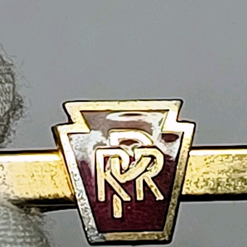 Vintage Gold-Tone Enamel Pennsylvania Railroad PRR Tie Bar / Clip | eBay