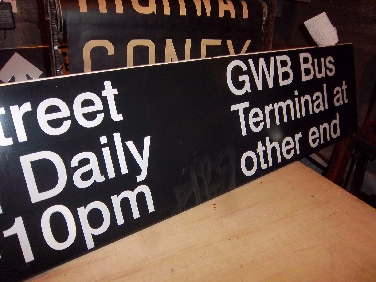 NY NYC SUBWAY SIGN GEORGE WASHINGTON BRIDGE BUS TERMINAL GRAFFITI EXIT ...