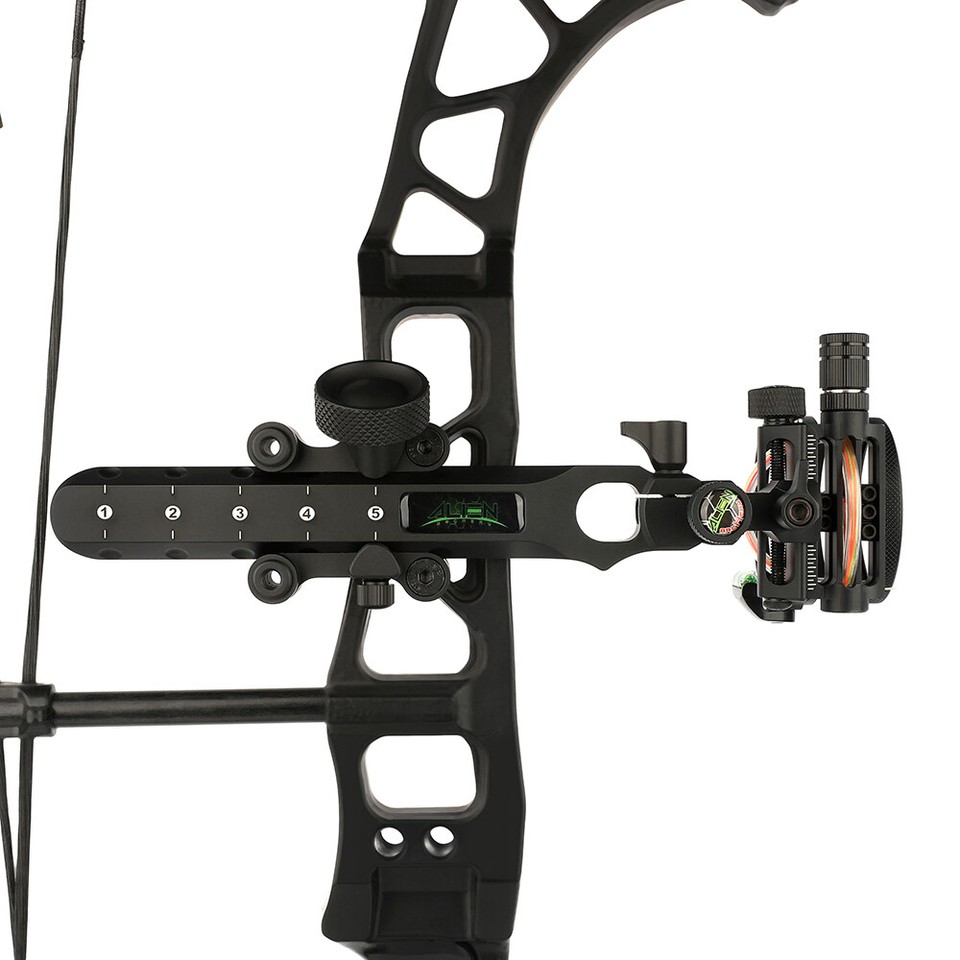 Archery Compound Bow Sight 5 Pin 0.019 Fiber Micro Adjustable Bow ...