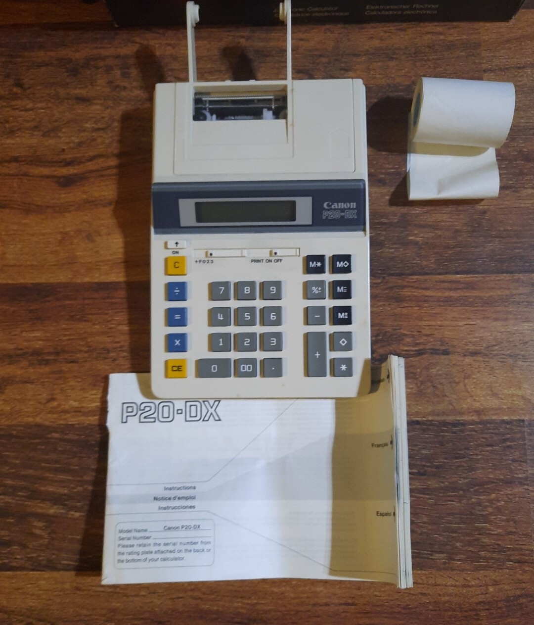 Canon P20-DX Electric or Battery Operated Handheld Adding Machine ...