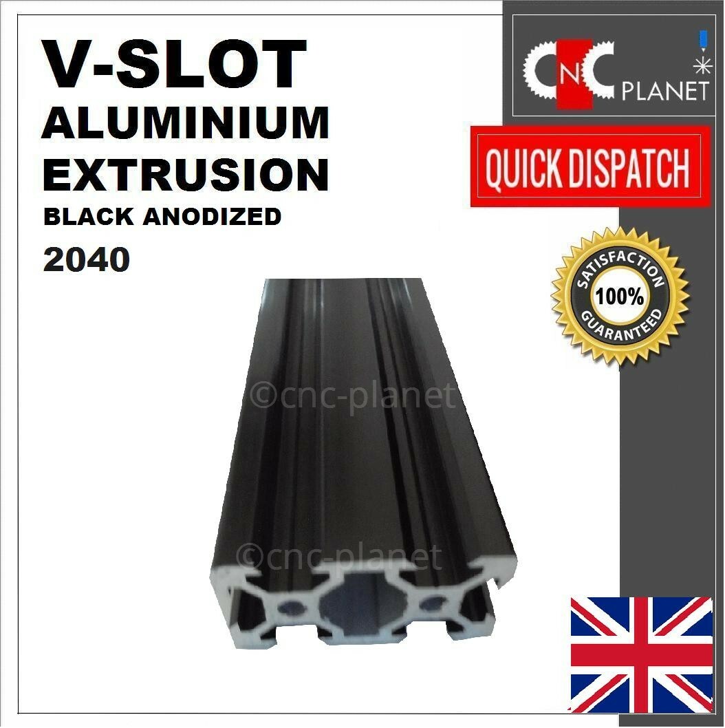 V SLOT 2020 2040 2060 2080 C-Beam BLACK ANODISED ALUMINIUM EXTRUSION ...