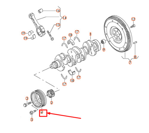 NEW OEM AUDI A1 8X CRANKSHAFT VIBRATION DAMPER 04C105243D GENUINE | eBay