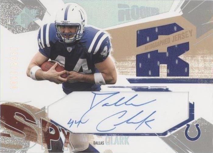 2003 SPx - SPx Rookies Autographed Jersey Dallas Clark #196 /1100 (AU ...