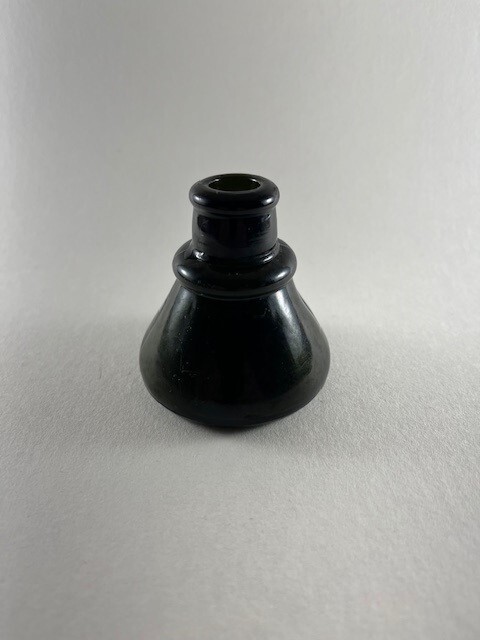 DARK OLIVE GREEN CONE INK BOTTLE 1880s HAND BLOWN BEAUTIFUL | eBay