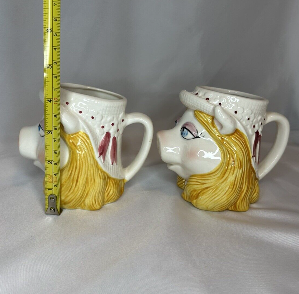 Pair Of Vintage Sigma Jim Henson Muppets Miss Piggy 3D Mugs Japan | eBay