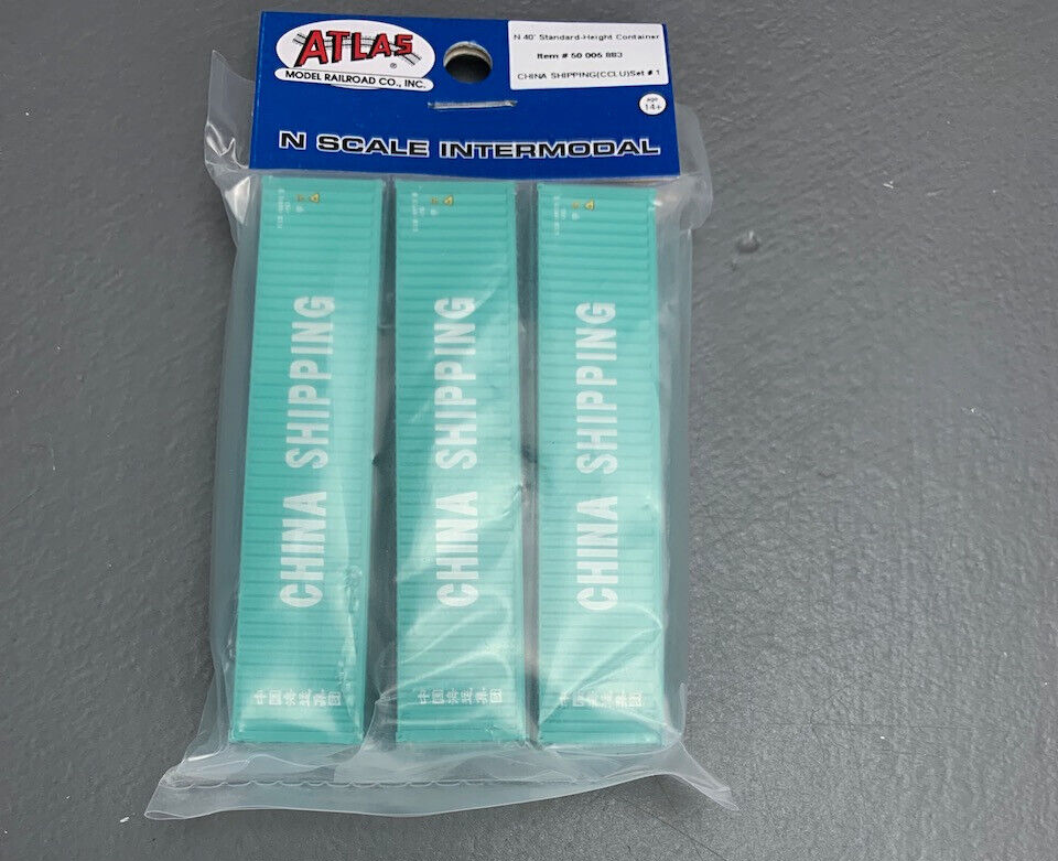 N Scale 50005883 Atlas 40’ Container CCLU Set 1 (3 Pack) N0284 TW | eBay