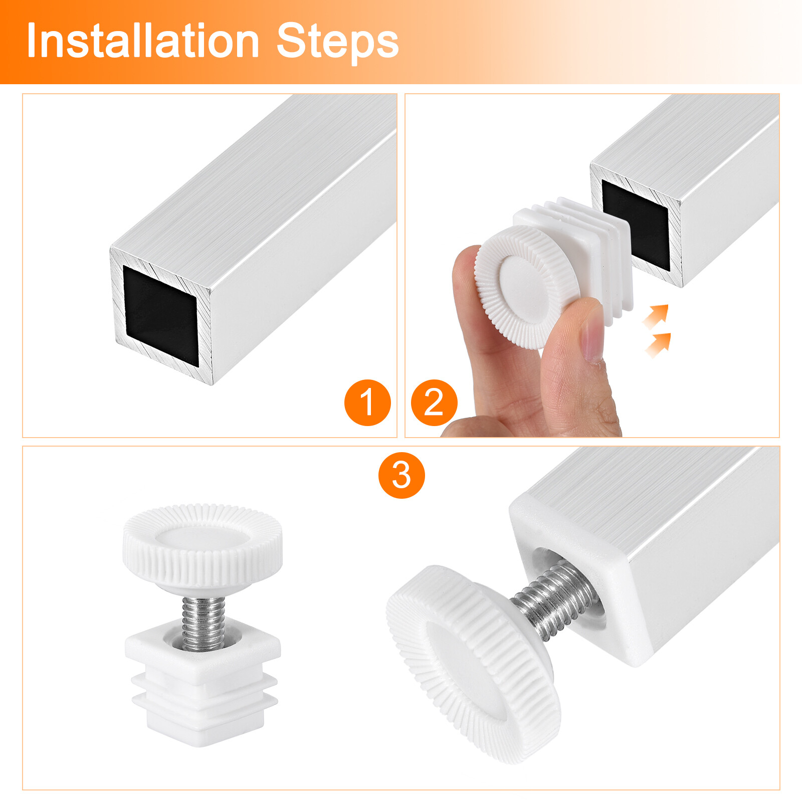 Furniture Leveling Feet, 16 Sets 20 x 20mm - Square Insert Adjustable ...