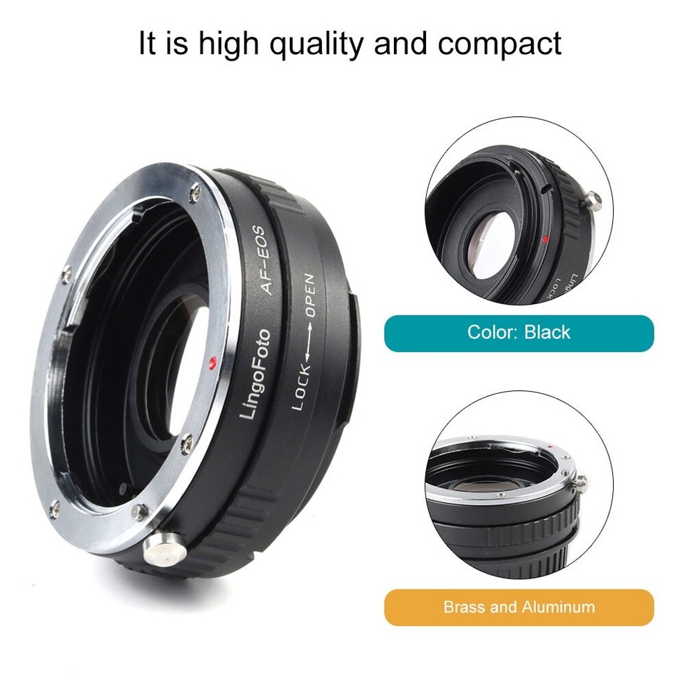 AF-EOS Lens Adapter + Correction Glass for Sony AF Lens to EOS EF Mount ...