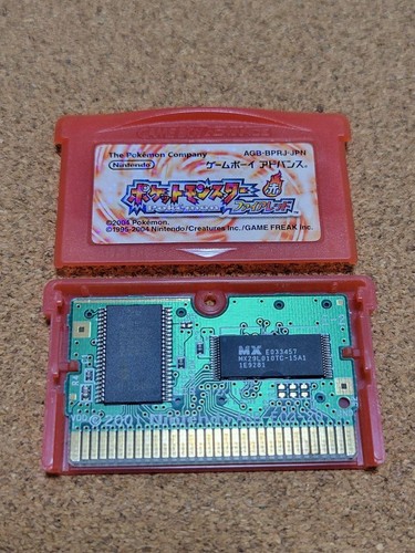 Pokemon FireRed Game Boy Advance Japan A6 Working in Good Condition ...
